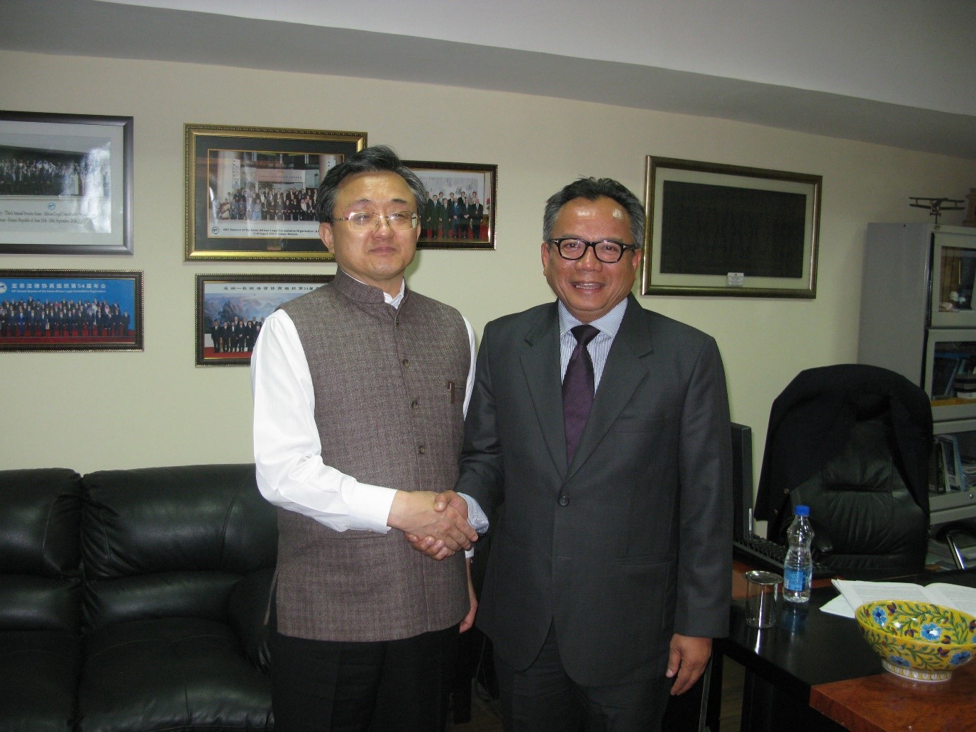 The Visit of H.E. Mr. Liu Zhenmin, the President of 54th Annual Session | Asian African Legal ...